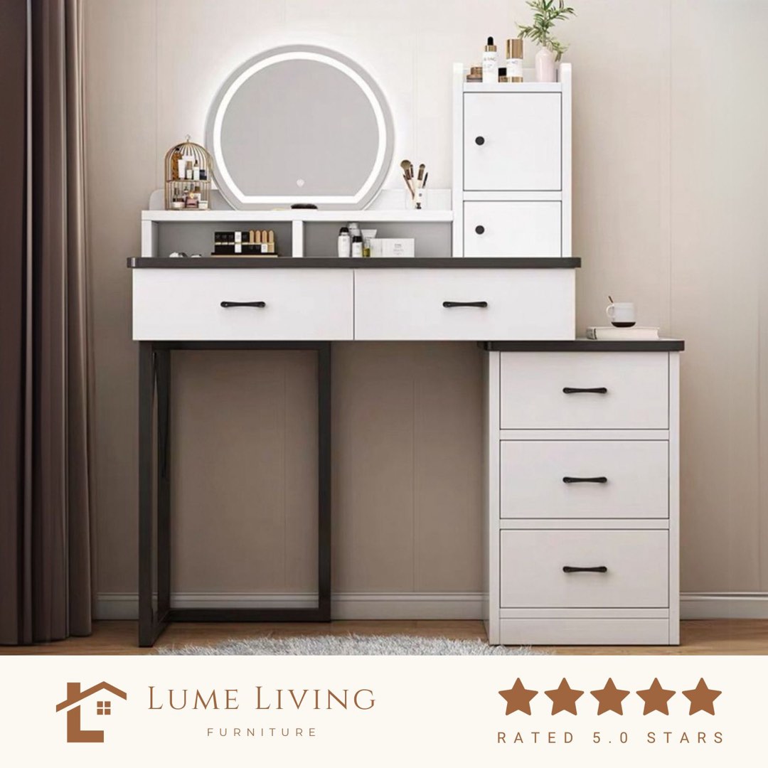 Modern Dressing Table + Drawers + Mirror ( FREE DELIVERY ), Furniture ...