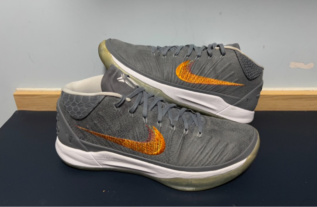 Nike Kobe AD Mid Grey Snake US11 kyrie kd pg gt cut ja, 男裝, 鞋, 波鞋 ...