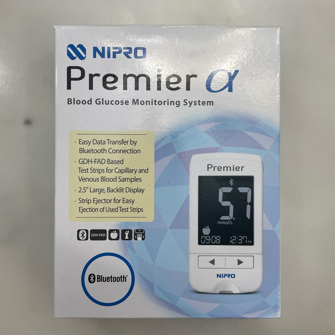 NIPRO PREMIER A GLUCOMETER BLOOD GLUCOSE MONITORING SYSTEM, Health ...