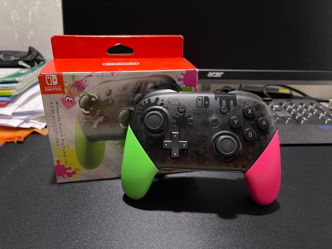 Pro Controller Switch Splatoon 2, Video Game, Aksesori di Carousell