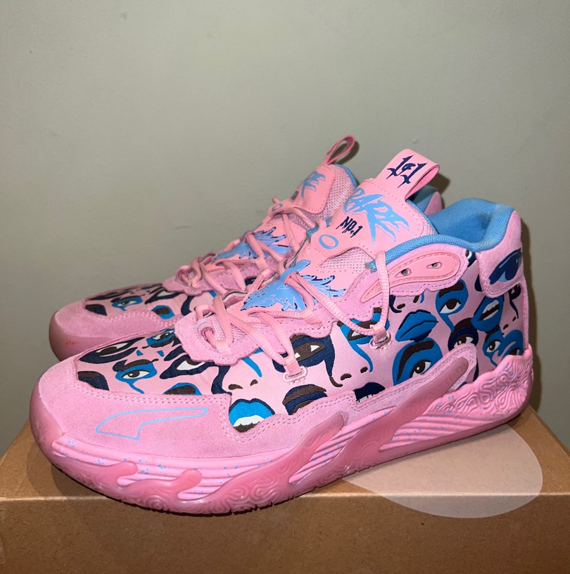 *rare* US11.5 KidSuper X PUMA MB.03 Pink Lilac-team Light Blue Lamelo ...