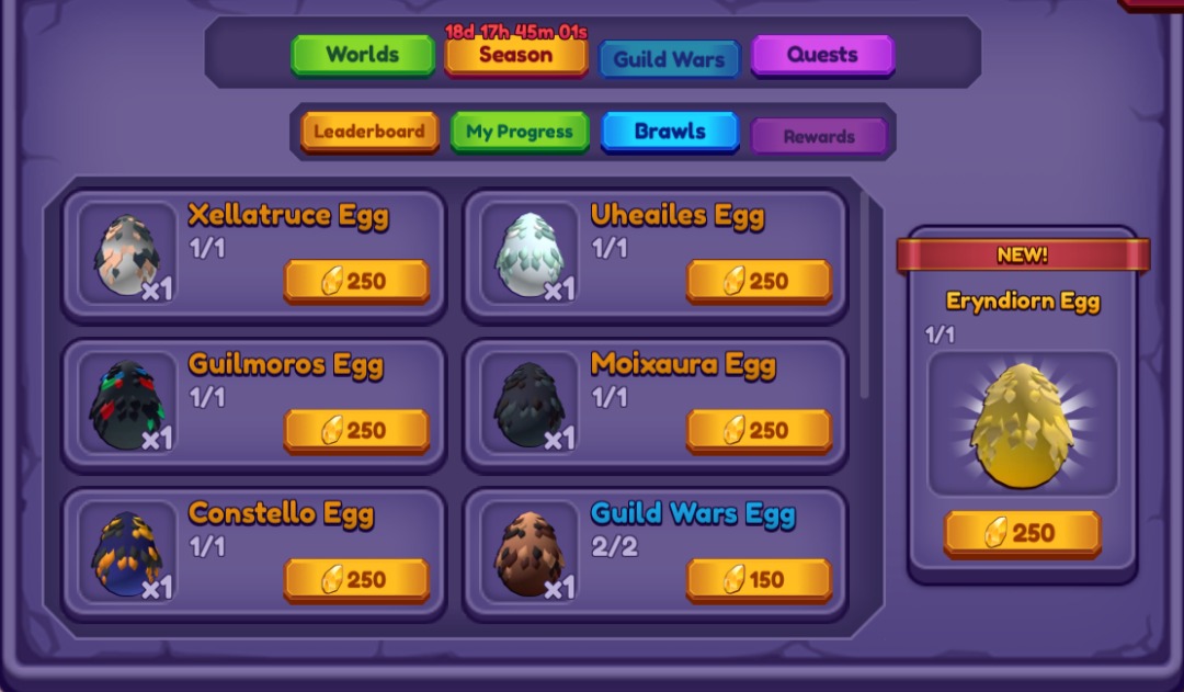[Roblox - Dragon Adventures] Guild Wars Eggs (NEW Eryndiorn dragon ...