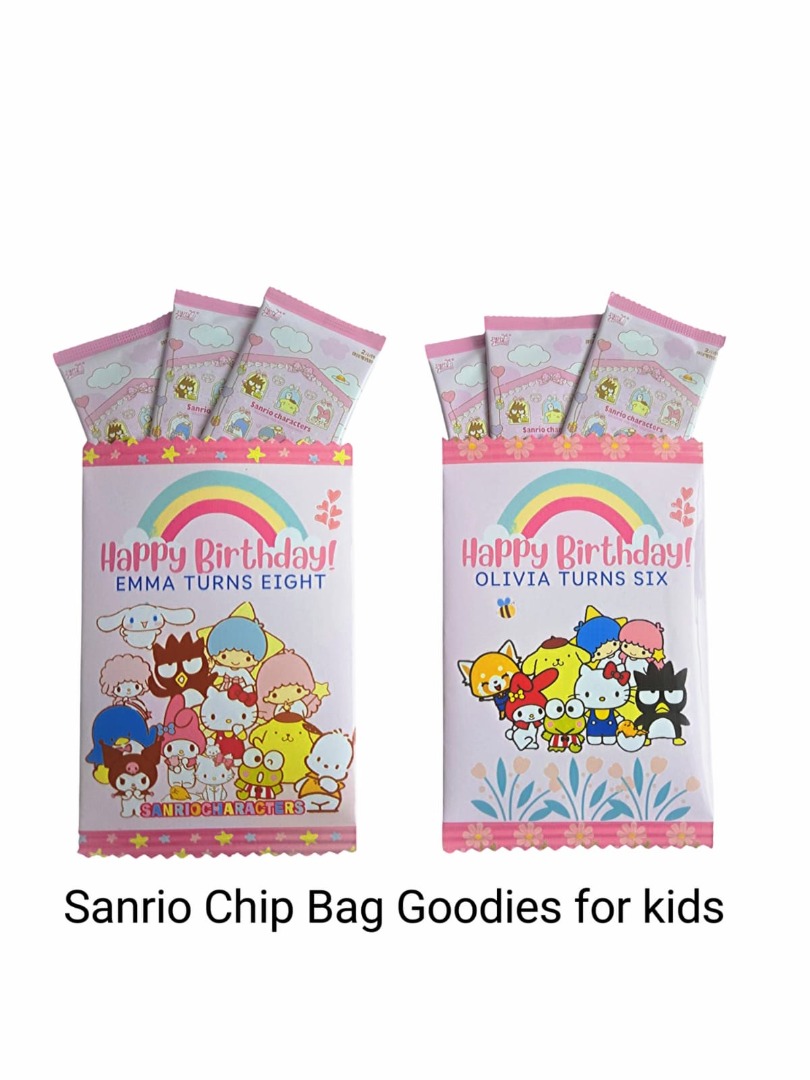 Sanrio Chip Bag Goodies with Sanrio Characters Cards, Hobbies & Toys ...