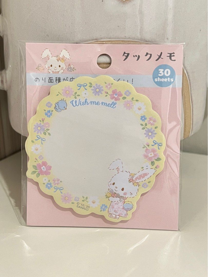 Sanrio Wishmemell Bunny Sticky Notes (30 sheets), Hobbies & Toys ...