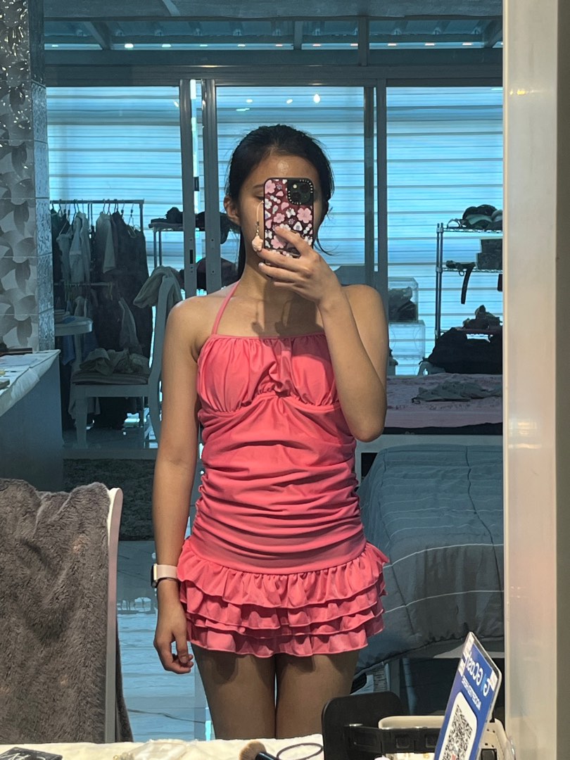 Shoujo Halter Top One Piece Swimsuit | Coquette Vintage Girly Ruffled ...