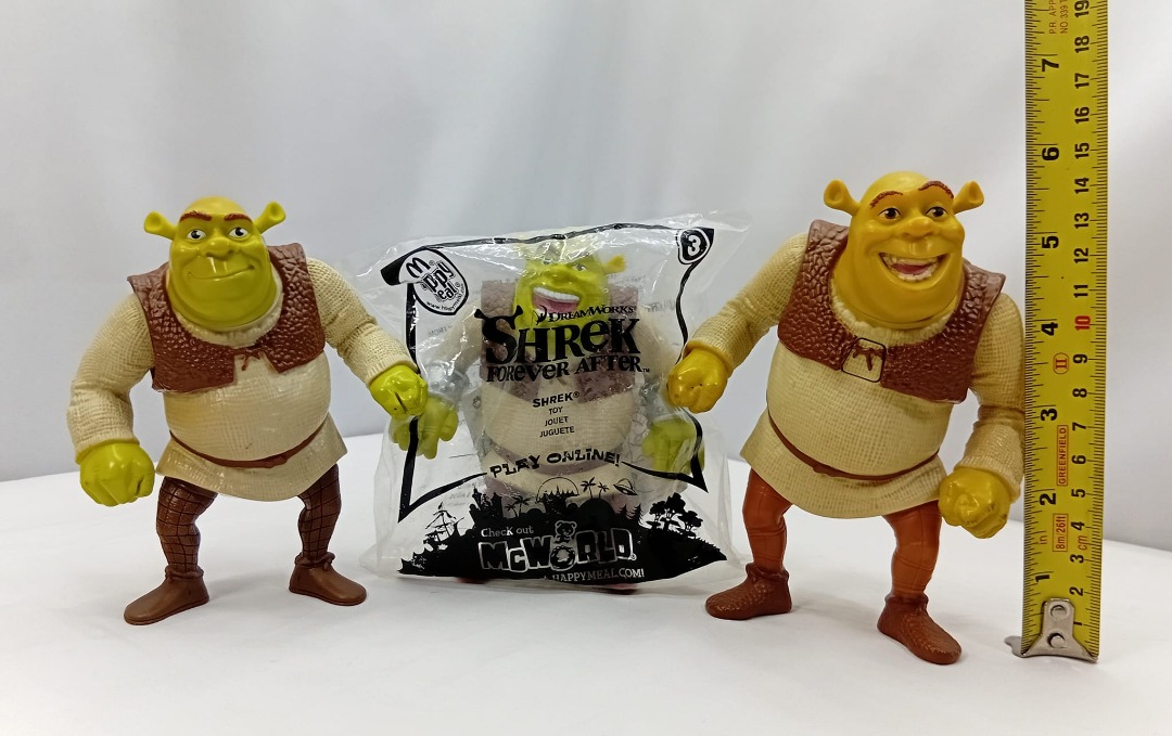 shrek figures set 3pcs., Hobbies & Toys, Toys & Games on Carousell