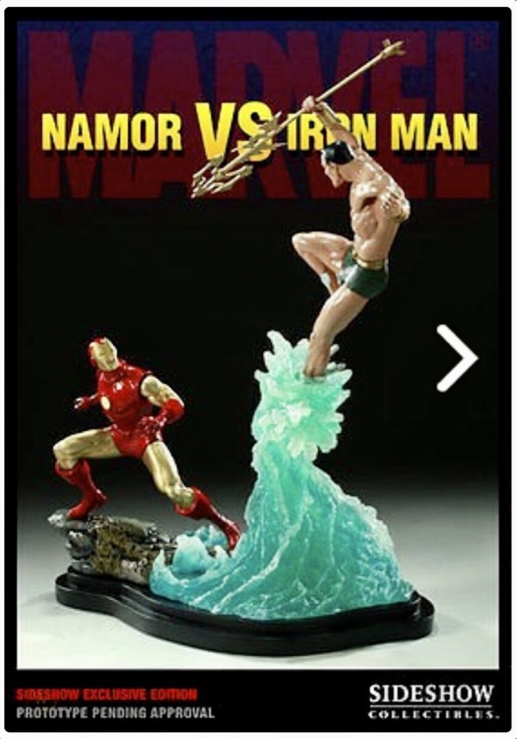 Sideshow Exclusive Marvel comics Namor vs Iron man avengers bowen ...