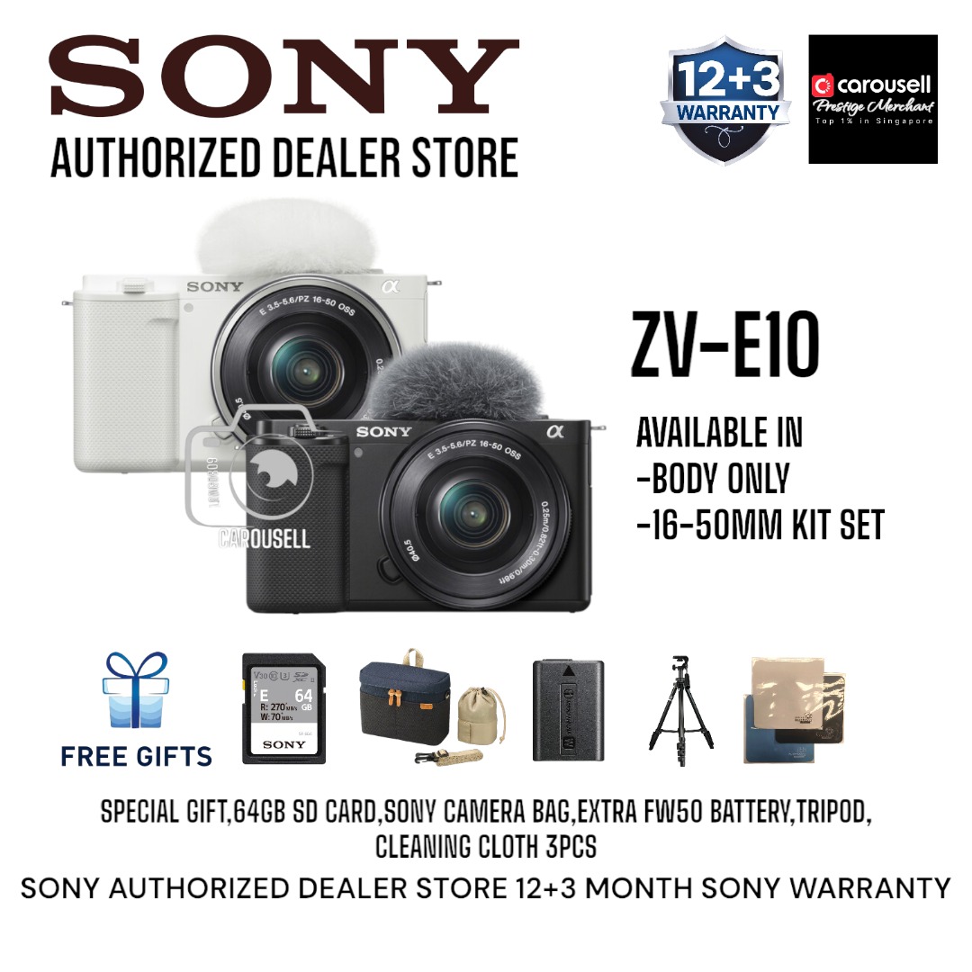 Sony ZV-E10 Body |Sony ZV-E10 16-50mm kit | ZVE10 | ZV-E10 | ZV E10 ...