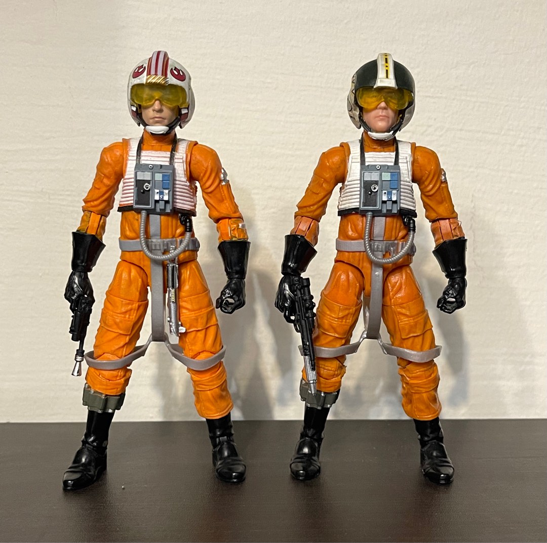 Star Wars Black Series X-Wing Pilot Luke Skywalker Wedge Antilles ...