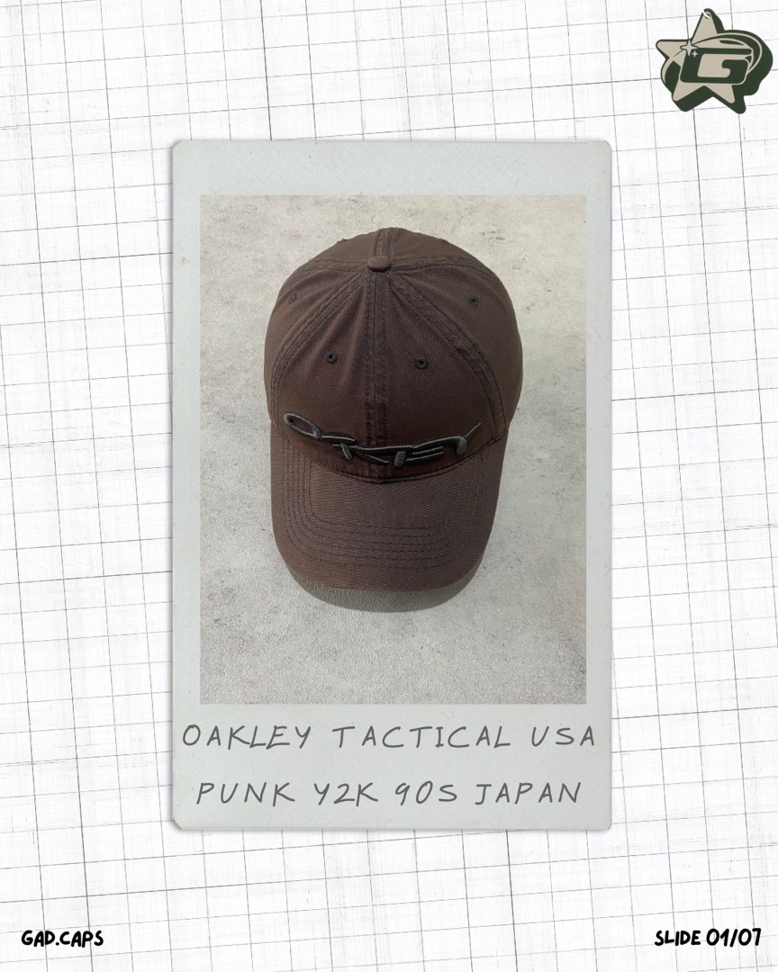 Topi Oakley Tactical Usa Punk Y2K 90s Japan, Fesyen Pria, Aksesoris ...
