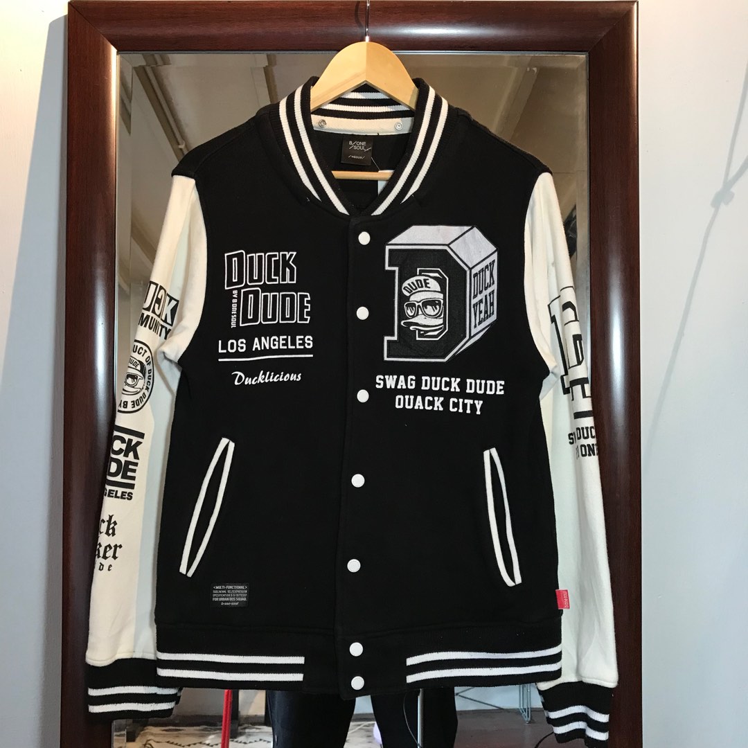 Varsity Jacket Duck Dude, Men's Fashion, Coats, Jackets and Outerwear ...