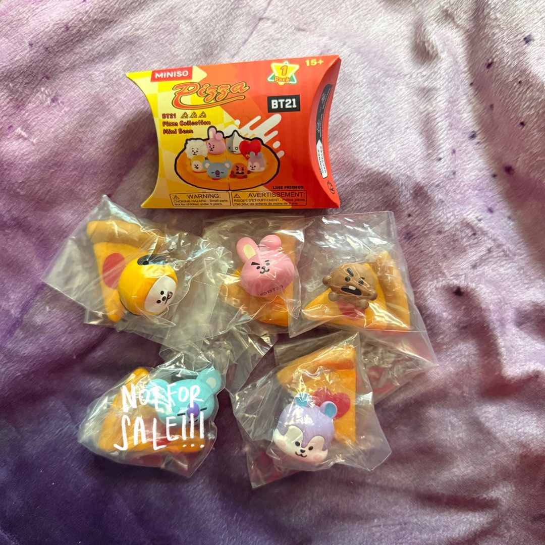 WTS bt21 miniso pizza mini bean, Hobbies & Toys, Memorabilia ...