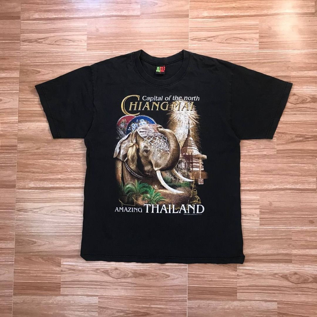 Y2K Capital of the north Changmai amazing thailand Tee, Men's Fashion, Activewear on Carousell