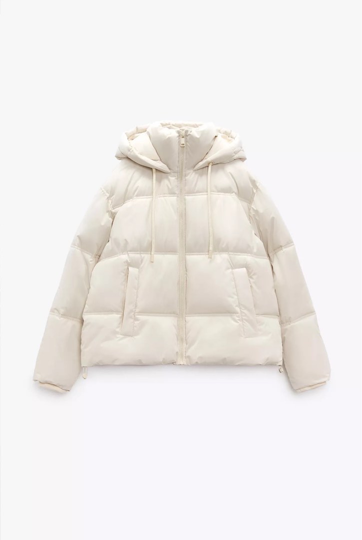 Zara Hooded Puffer Jacket, Women's Fashion, Coats, Jackets and ...