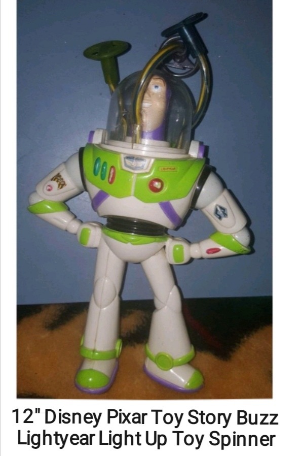 8" Disney Pixar Toy Story Buzz Lightyear Light Up Toy Spinner, Hobbies ...