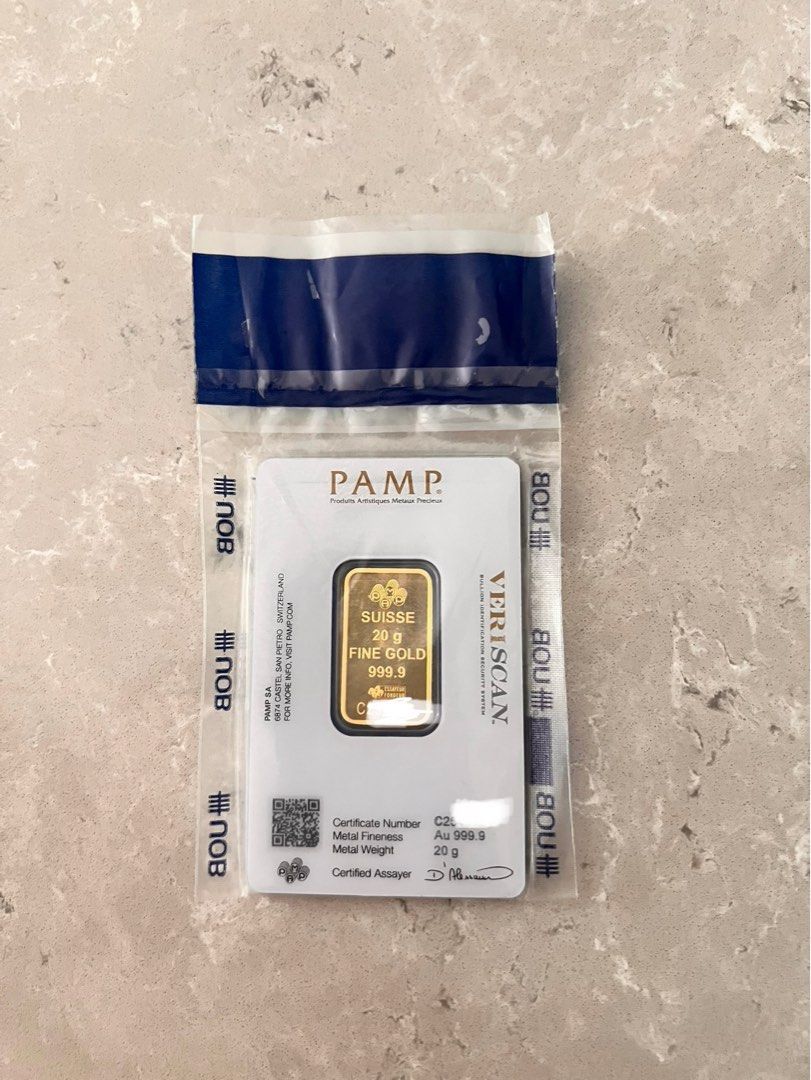 20 g Pamp Gold bar (Sealed), Hobbies & Toys, Memorabilia & Collectibles ...