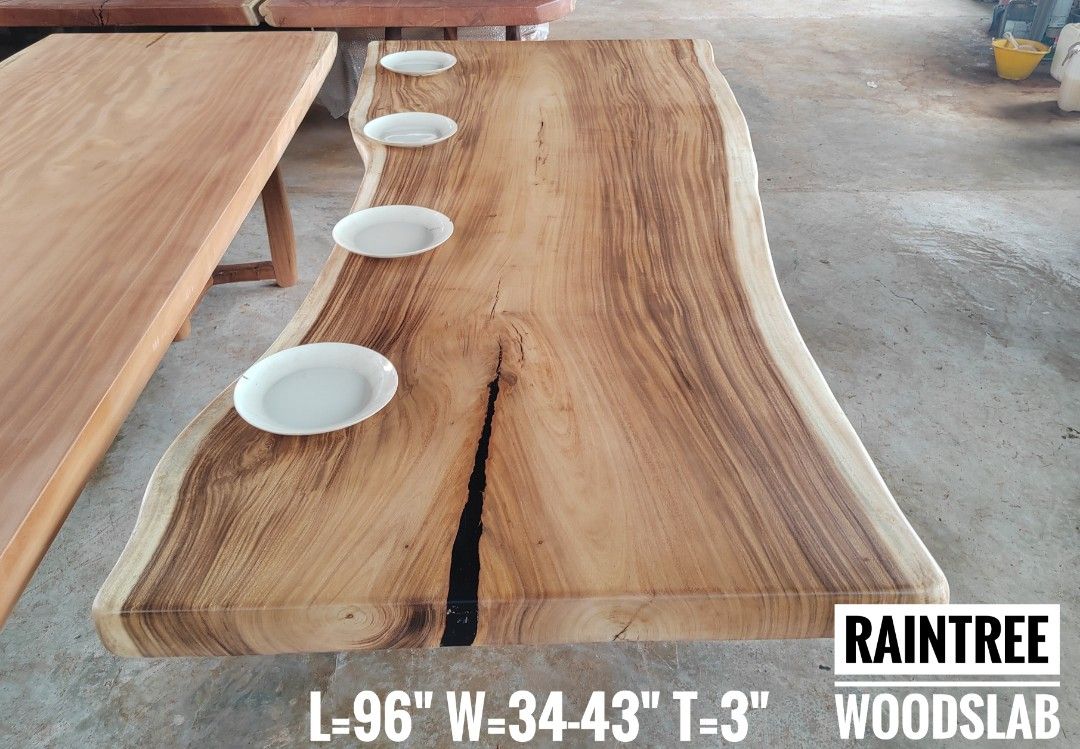 8-10 Seaters 8ft Dining Table Meja Makan Meeting Table - Raintree Solid ...