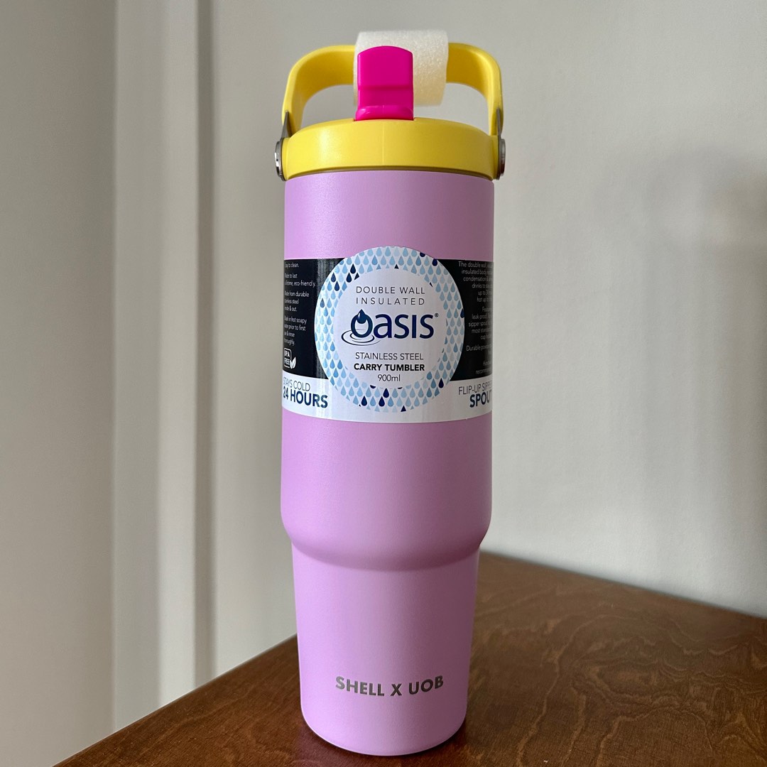 900ml Shell x UOB Stainless Steel Carry Tumbler - Bubblegum Pink ...