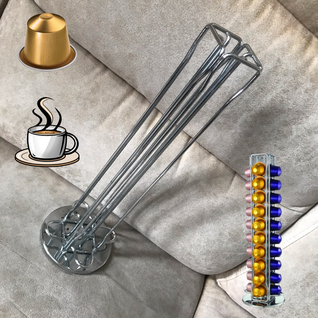 ☕️ Capsule Rack for NESPRESSO Rotate Rusty USED 咖啡膠囊架 旋轉 底座 有生鏽和花 ☕️ ...