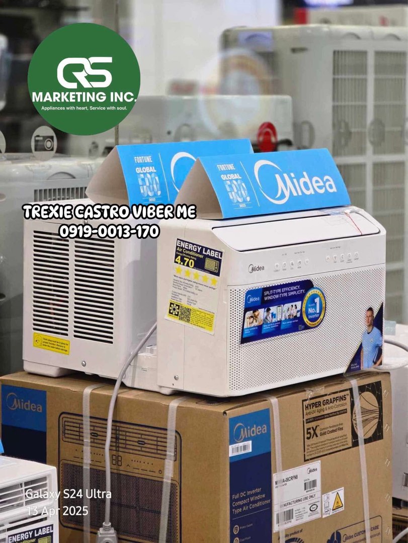 ️ MIDEA WINDOW TYPE INVERTER 1.5HP U SHAPE 21,900 AIRCON BRANDNEW AND ...