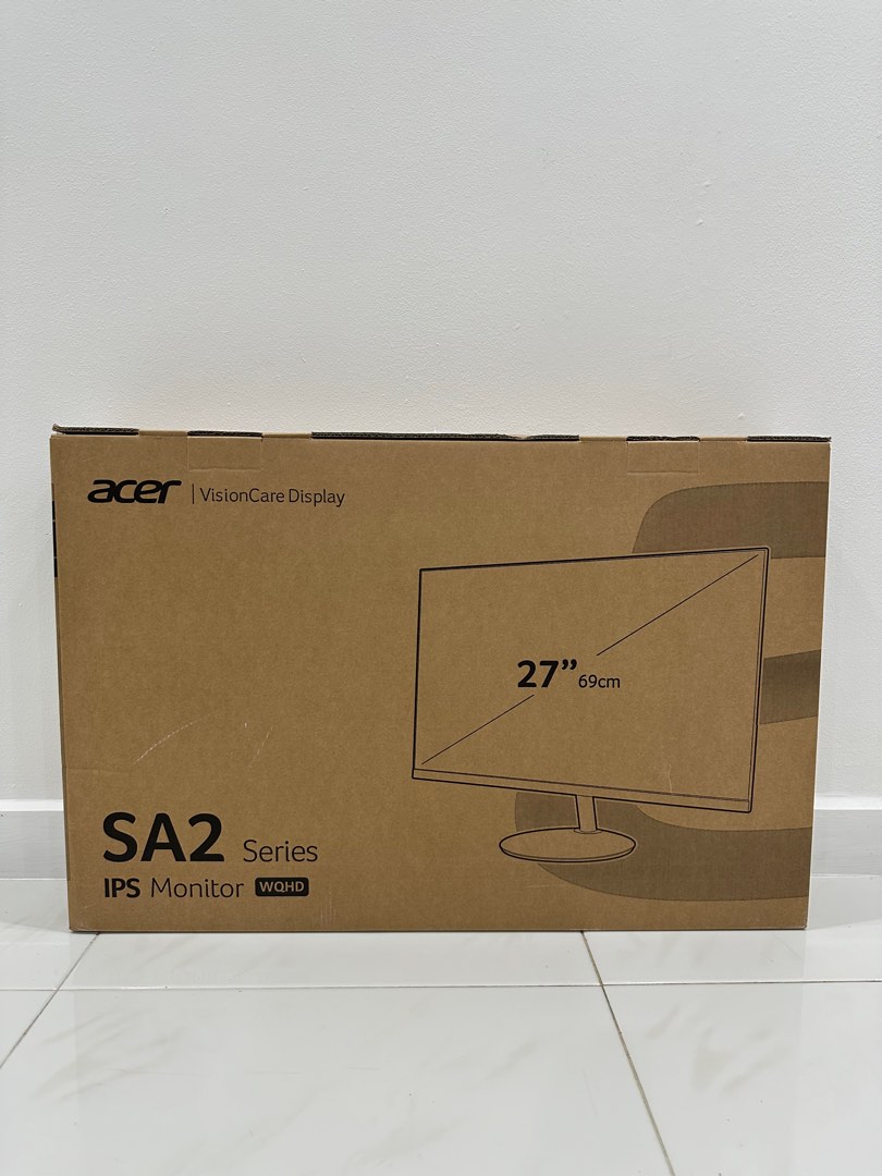 Acer 27” Inch WQHD IPS 2560x1440 100Hz Refresh Rate FreeSync Zero Frame ...