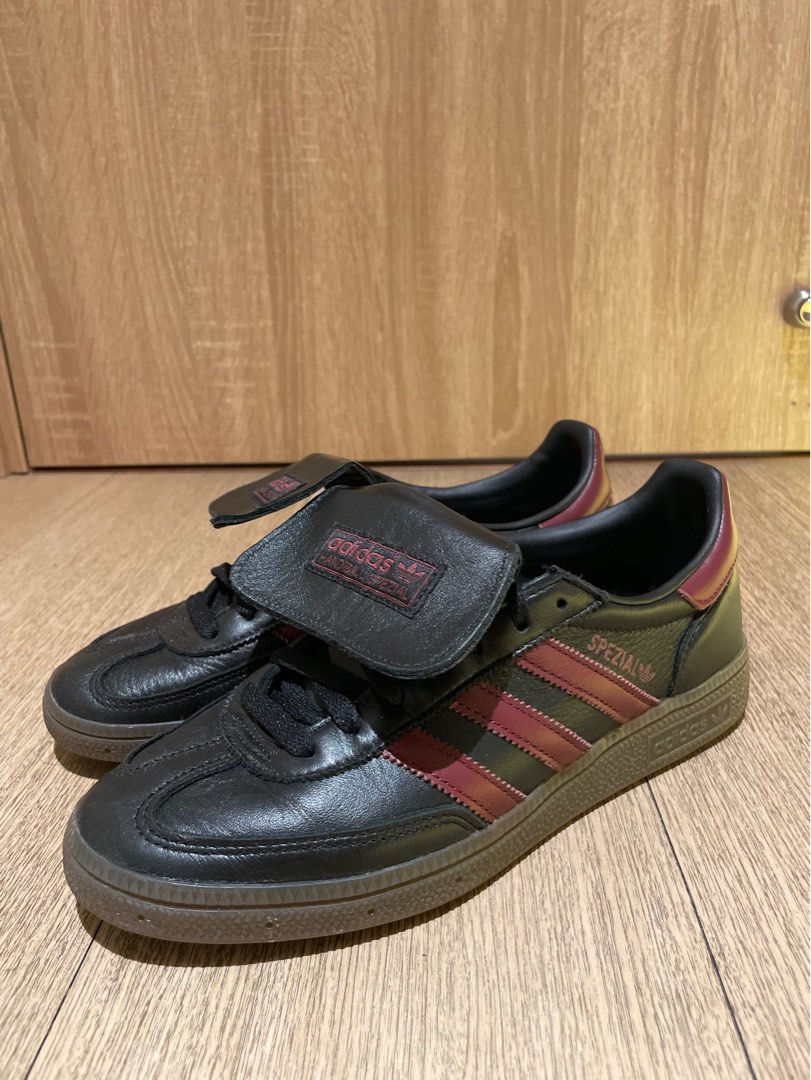 Adidas Handball Spezial Core Black ShadowRed gum Js0600, Fesyen Pria ...