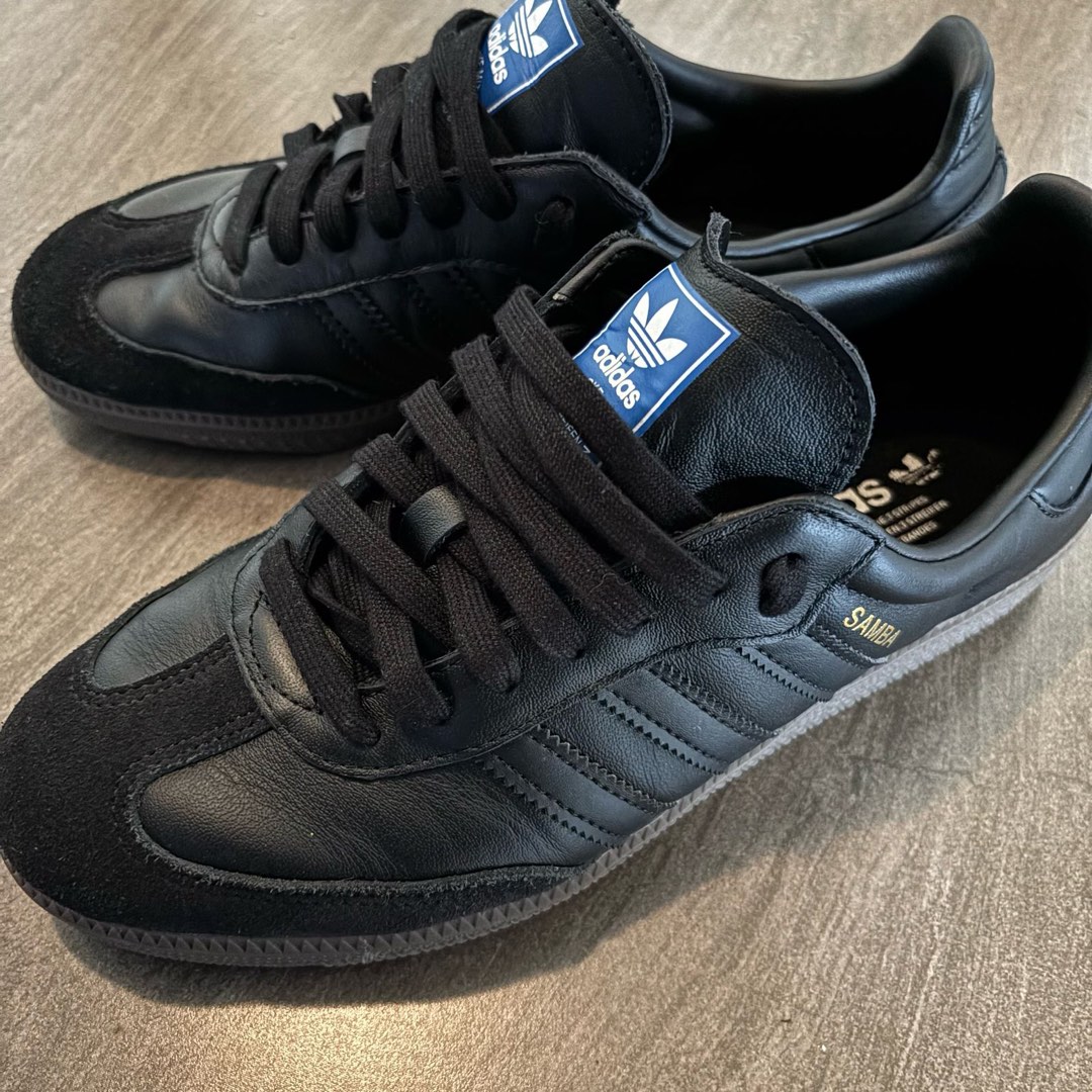 Adidas Samba OG Man Triple Black Size 41, Fesyen Pria, Sepatu ...