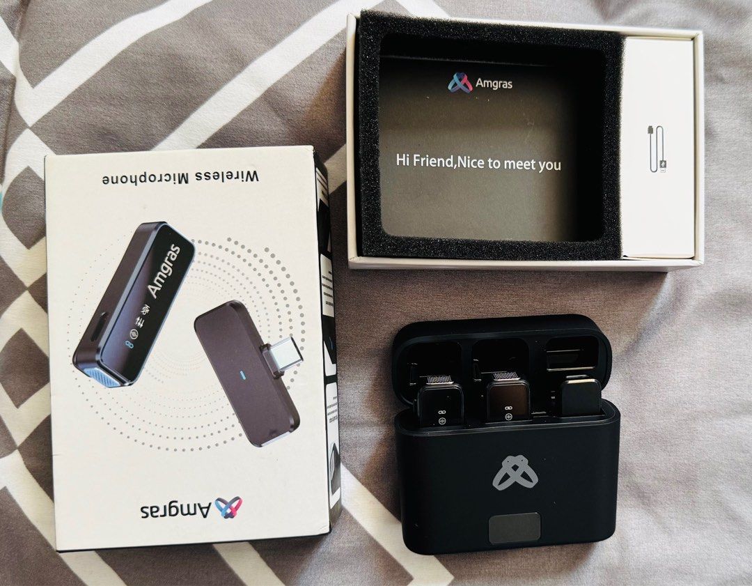 Amgrass Wireless Mic, Audio, Microphones on Carousell