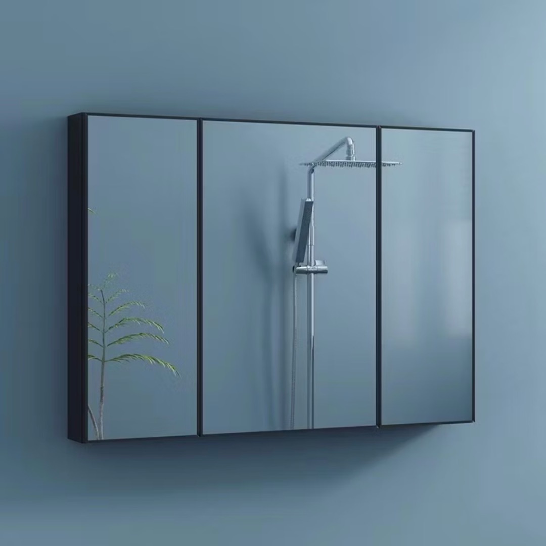 Bathroom Mirror Cabinet | Wall Mounted Mirror Storage | 3-Door Mirror ...