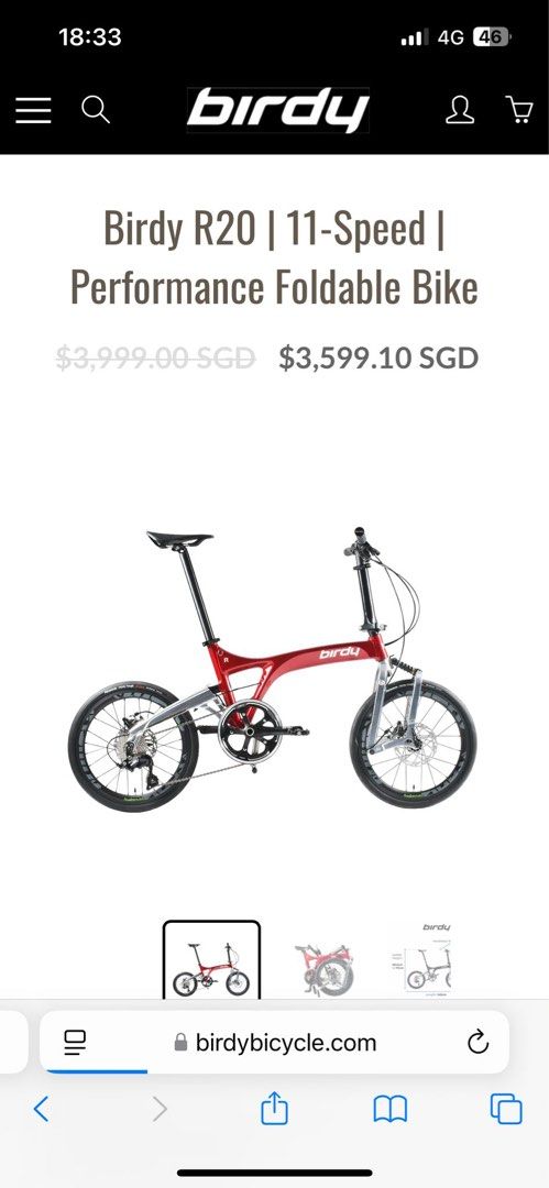 Birdy R20 Folding Bike | Shimano 105 | Excellent Condition | Rare Red ...