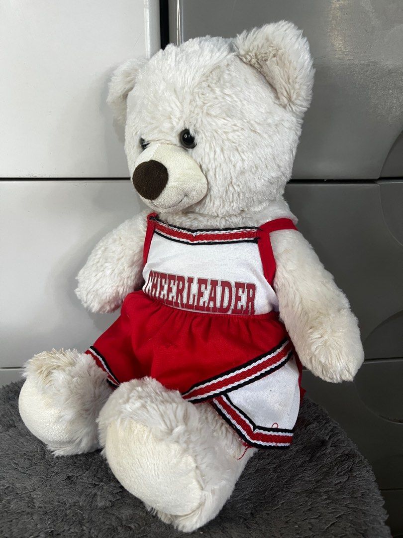 Build a Bear Workshop BABW Lil Vanilla Cub Wearing Red White ...
