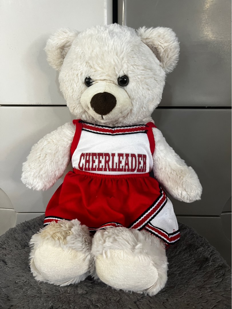 Build a Bear Workshop BABW Lil Vanilla Cub Wearing Red White ...