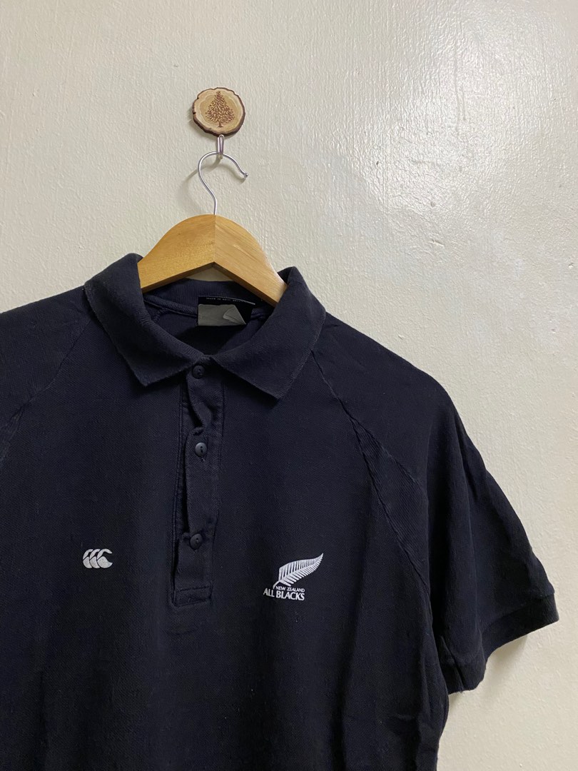 Canterbury New Zealand All Black Rugby Collar Shirt, Men's Fashion ...