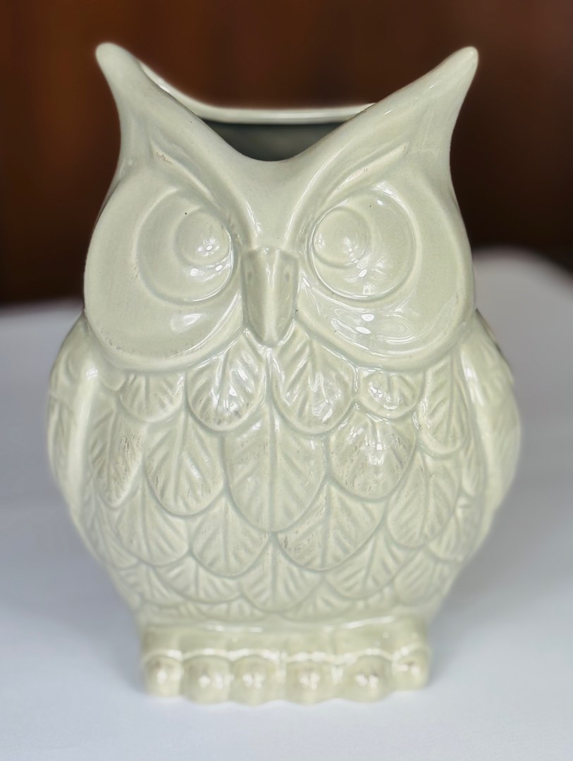 Ceramic owl vase, Furniture & Home Living, Home Decor Accessories ...