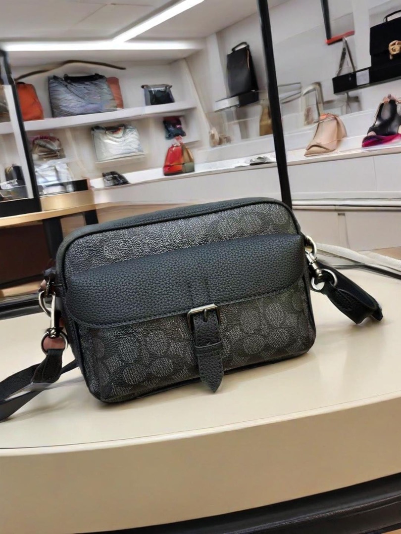 COACH CW217 CW218 Men's classic logo WARNER casual crossbody bag sling ...