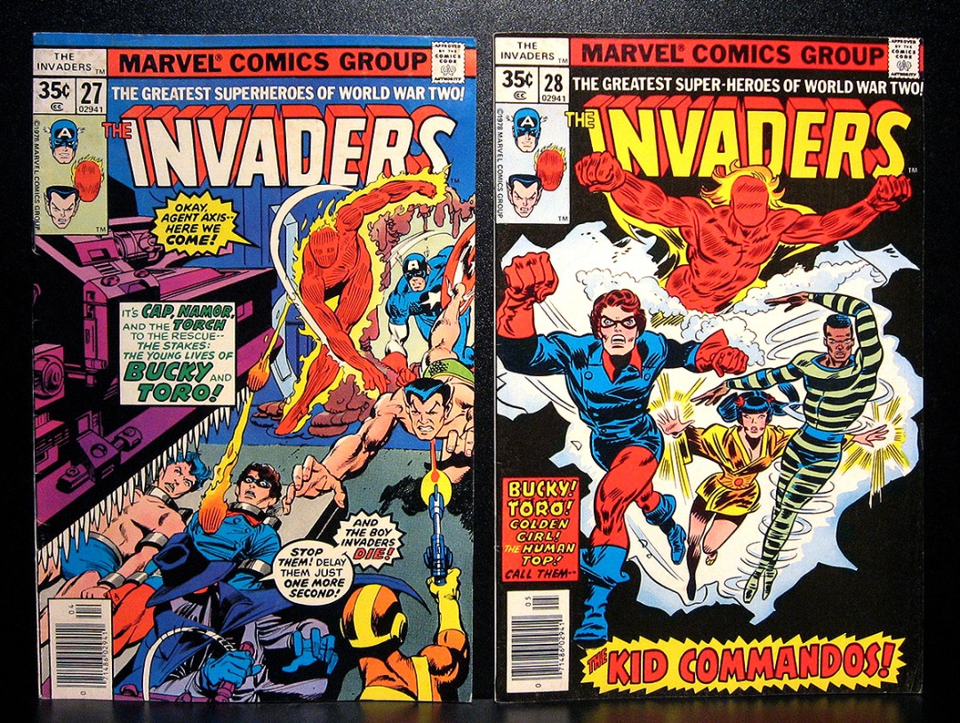 COMICS: Marvel: Invaders #27-28 (1978), 1st app of the Kid Commandos ...