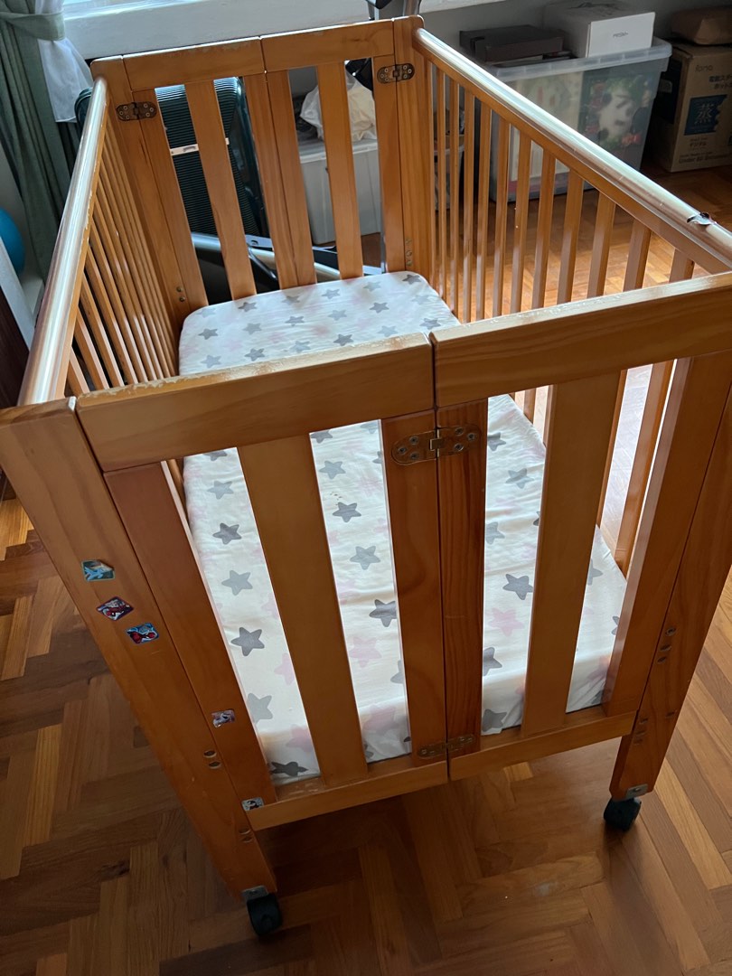 Cot on wheels, Babies & Kids, Baby Nursery & Kids Furniture, Cots ...