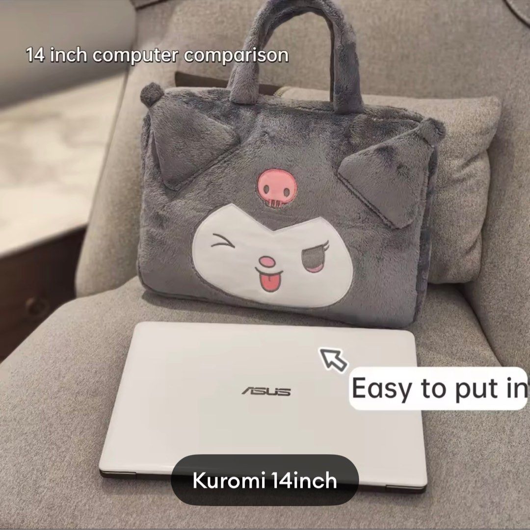 Cute Kuromi Laptop Bag Carrying Case 14 inch Slim Computer Sleeve Cover ...