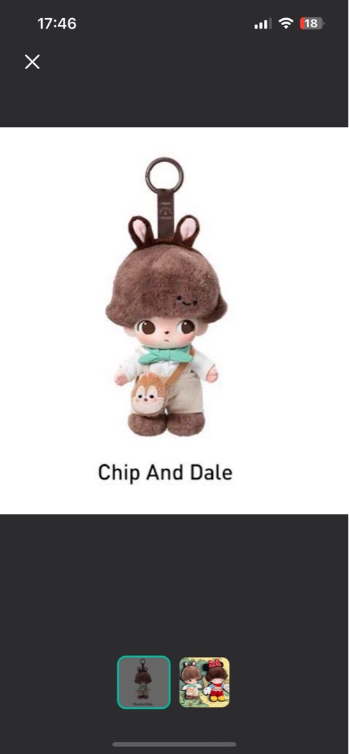 Dimoo Disney Plush Pendant Chip and Dale, Hobbies & Toys, Toys & Games ...