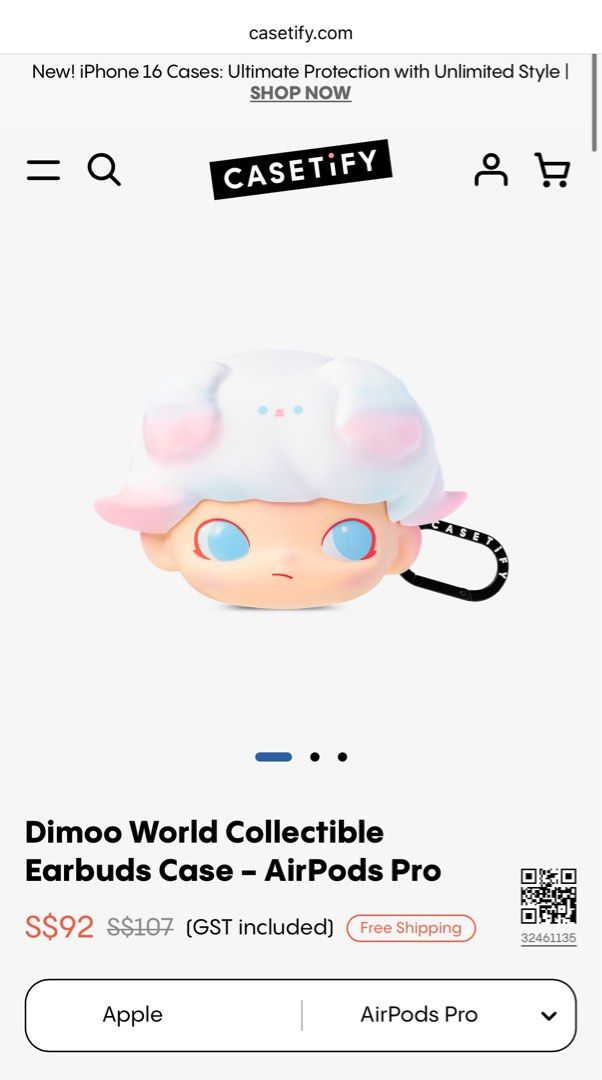 Dimoo Popmart Casetify AirPod Pro Case, Hobbies & Toys, Music & Media ...