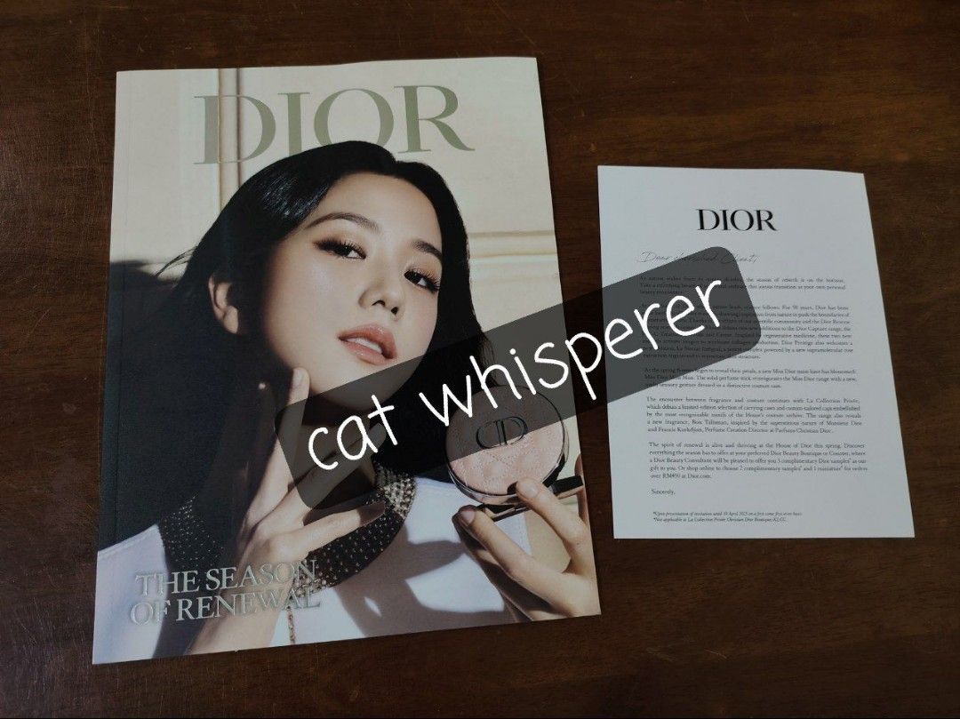 DIOR CATALOGUE /DIOR MAGAZINE WITH JISOO BLACKPINK, Hobbies & Toys ...