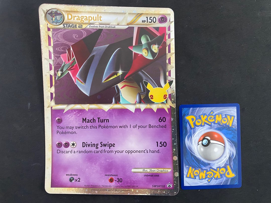 Dragapult Jumbo Oversized Pokemon 25th Anniversary Celebrations SWSH132 ...