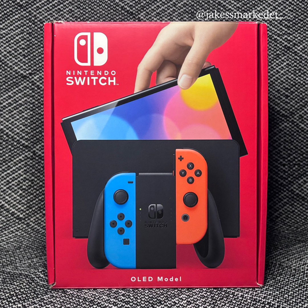 FREE DELIVERY Nintendo Switch OLED Console Neon Blue / Neon Red w Box ...