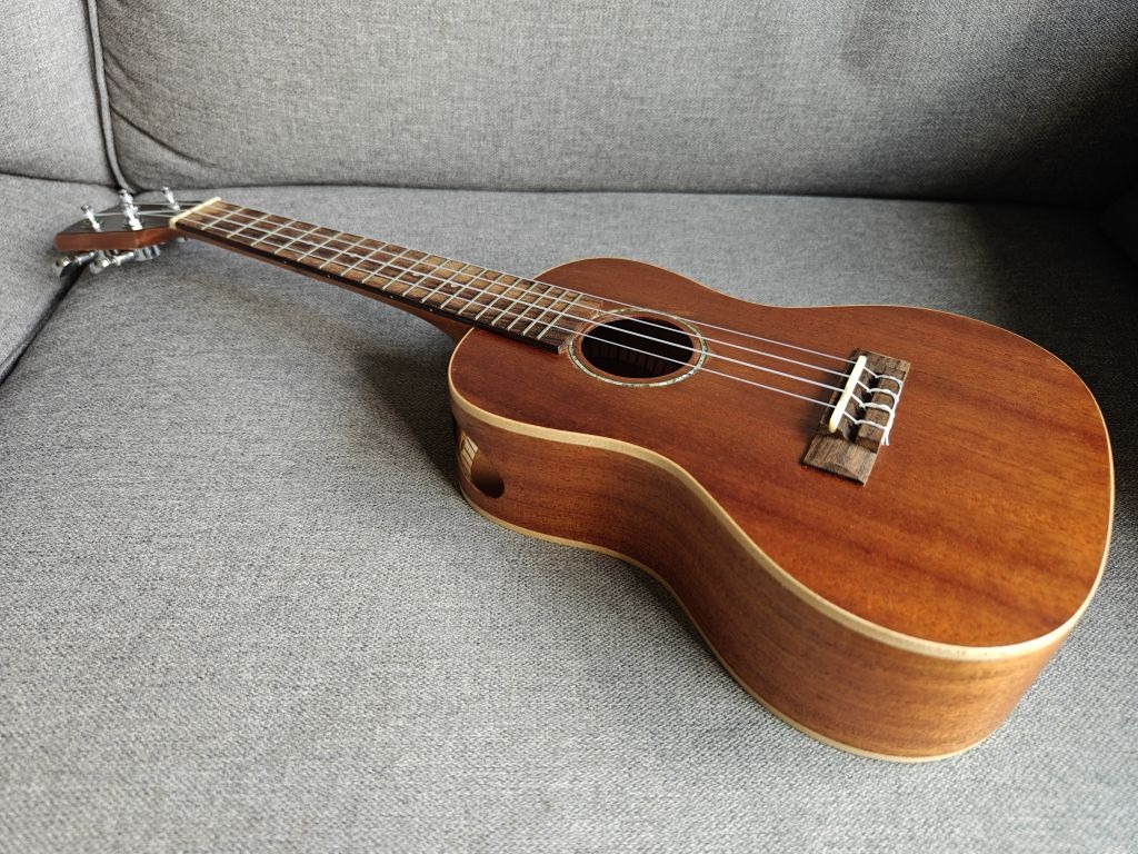 Full-Featured Concert Ukulele Abalone Rosette Side Port Ukelele ...