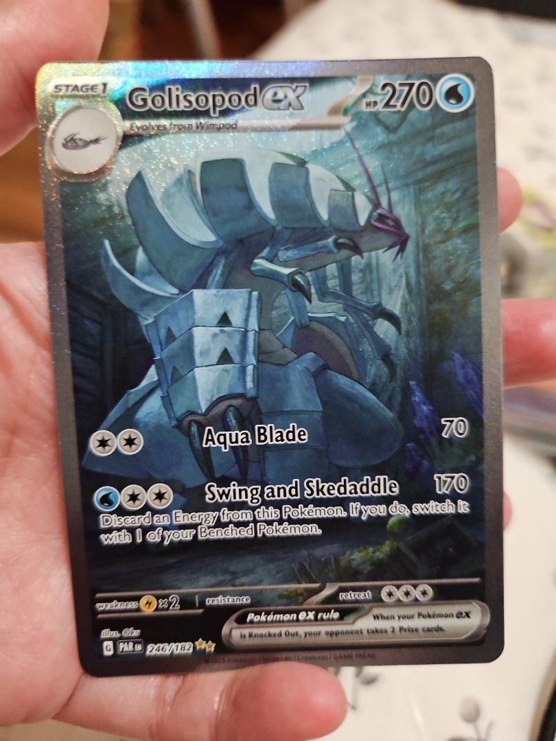Golisopod EX SIR and Full Art Pokemon Cards Paradox Rift Sun and Moon ...