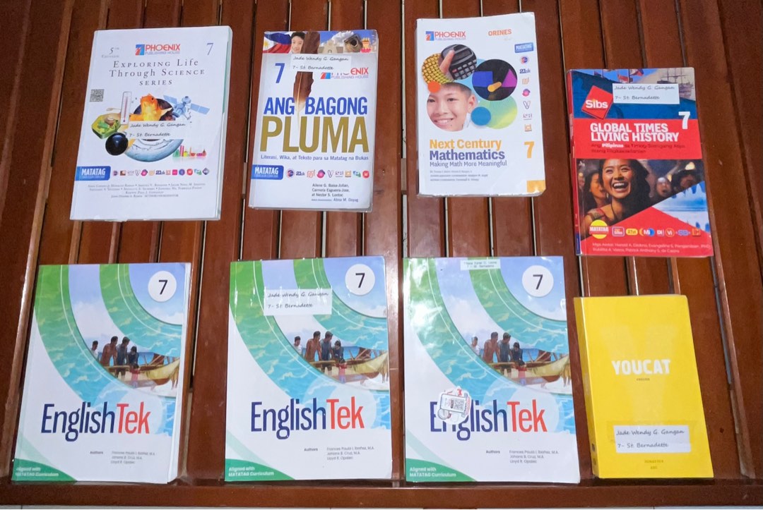Grade 7 Books (English, Science, AP, Math, CLE, Filipino), Hobbies ...