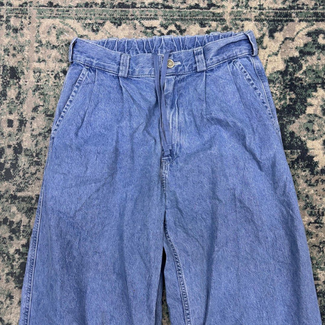 GU Japan Wide Baggy Pants W29/30 Uniqlo Zara Carhartt, Men's Fashion, Bottoms, Jeans on Carousell