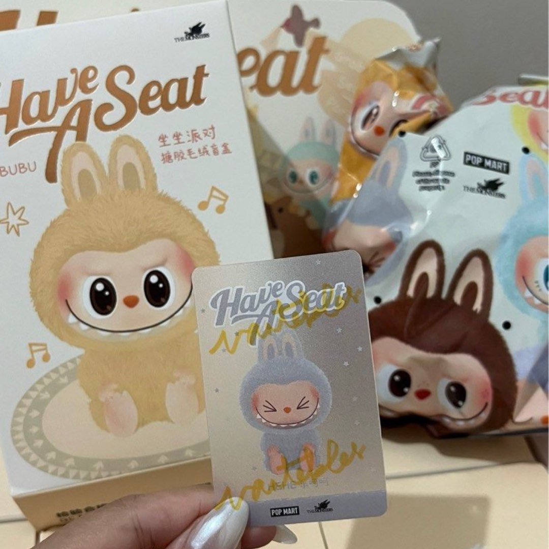 HEHE Labubu v2 have a seat, Hobbies & Toys, Toys & Games on Carousell