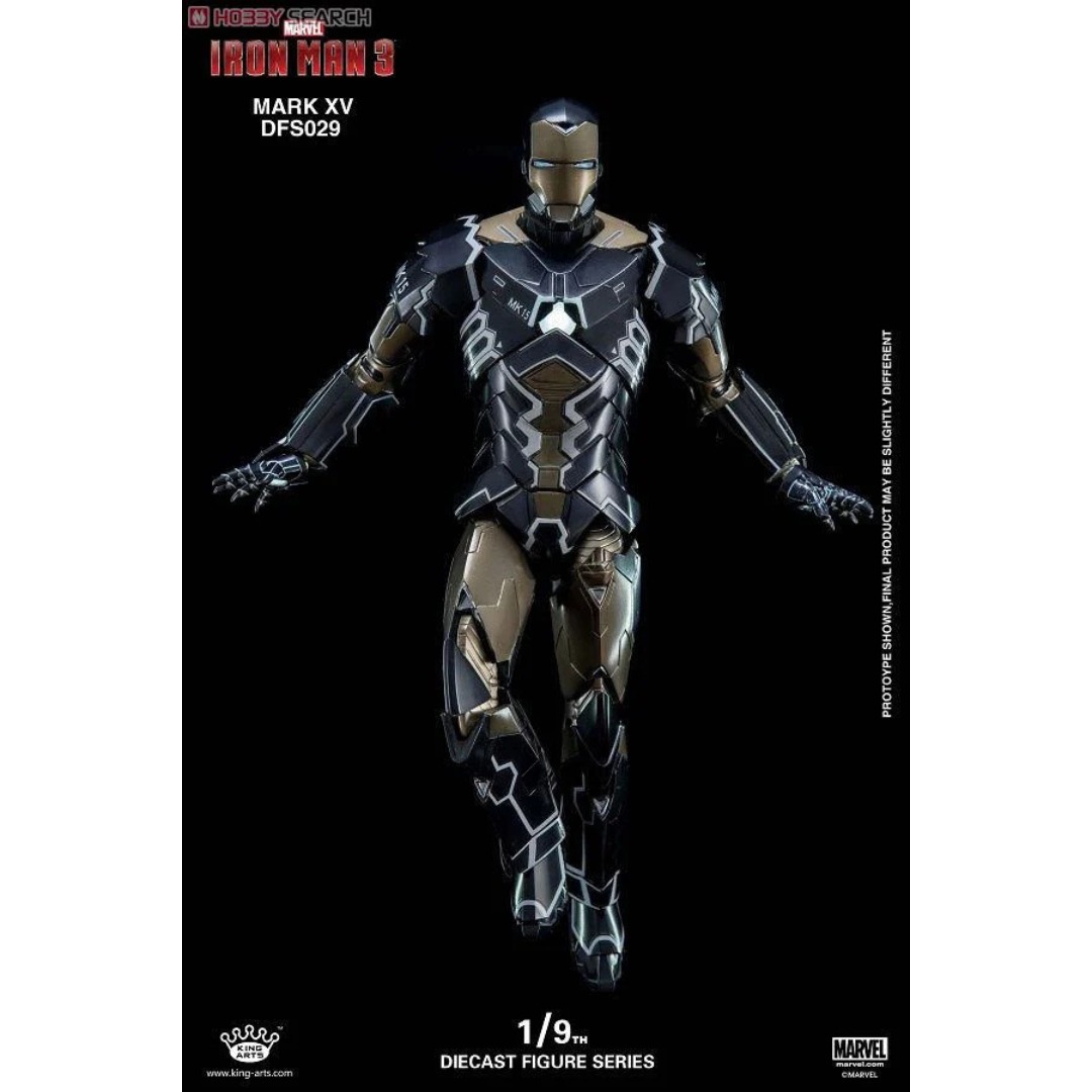 King Arts 1/9 DFS029 Alloy Movable Iron Man Mark 15 Alloy Action Figure ...