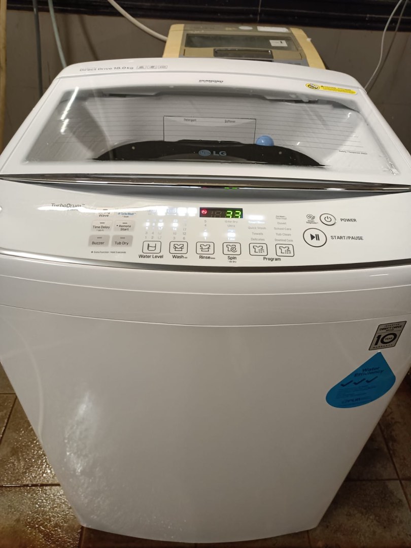 LG 18KG DD Washing Machine, TV & Home Appliances, Washing Machines and Dryers on Carousell